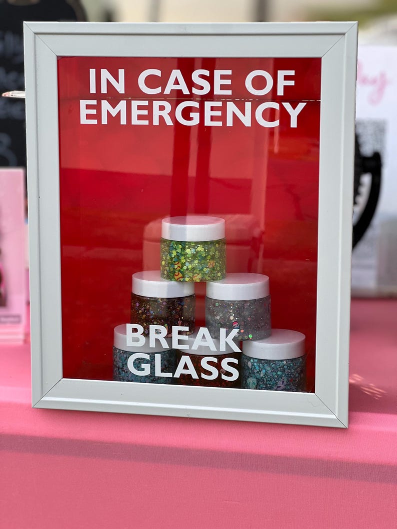 In Case of Emergency Break Glass Box | Vinyl Sticker | Custom - Etsy
