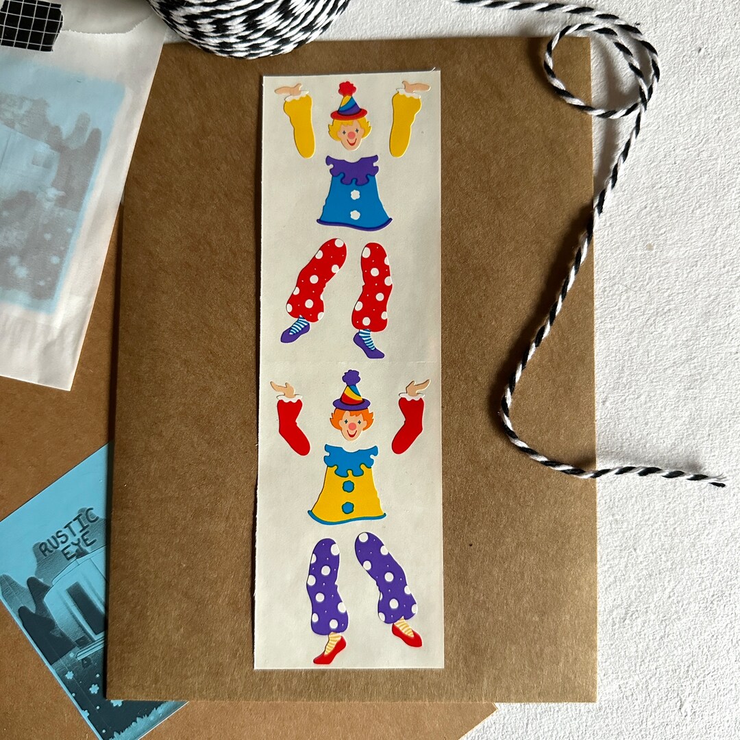 Vintage 90’s Clown Mods Mrs Grossman’s Stickers by the Yard, Gift for ...