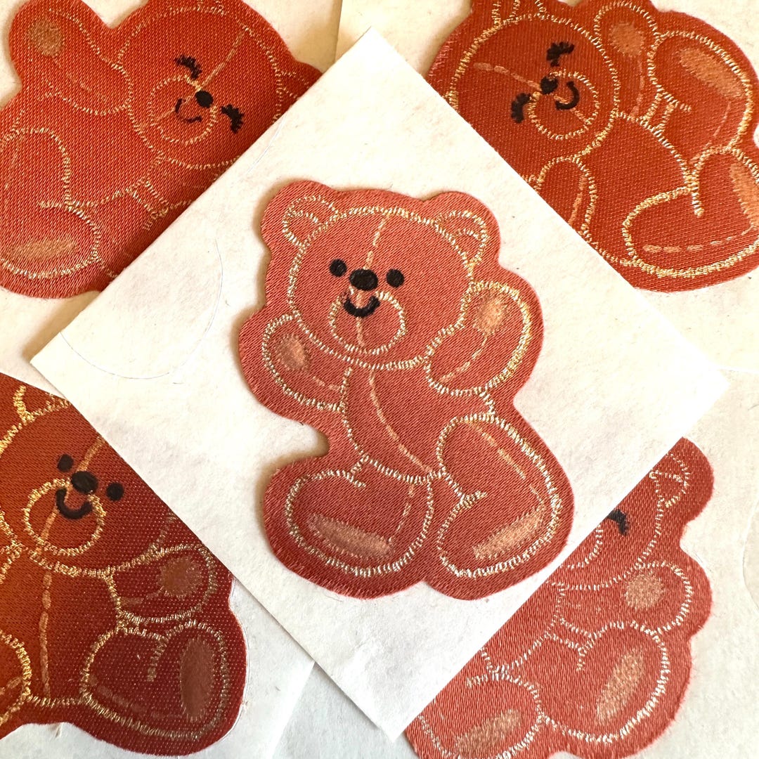 Vintage 80s Hallmark Soft Satin Bears Stickers, Tactile Stickers for ...