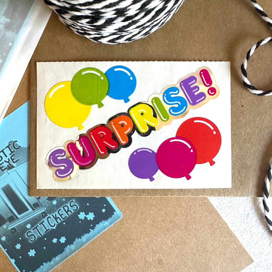 Vintage Foil Surprise Balloons 80’s Sandylion Stickers RARE, Celebrate ...