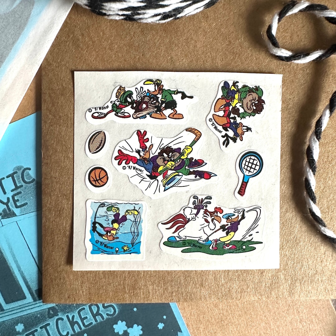 Vintage 97 Warner Brothers Looney Tunes RARE HTF Sticker Mod, Daffy ...