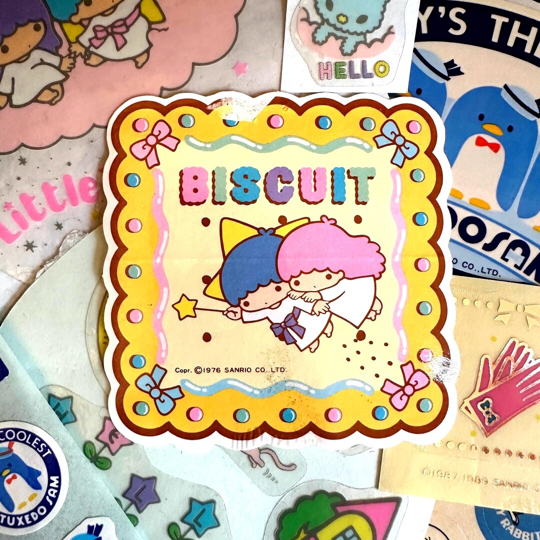 Vintage Sanrio Stickers, 80s Little Twin Stars Stickers Bisquit, 1976 ...