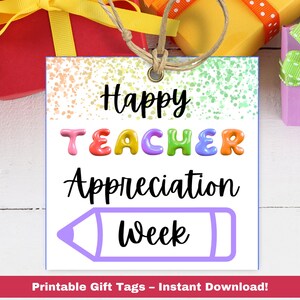 Teacher Appreciation Gift Tags, Printable Crayon Design (PDF) - Etsy