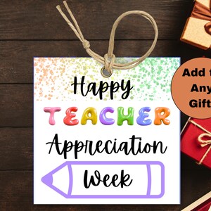 Teacher Appreciation Gift Tags, Printable Crayon Design (PDF) - Etsy
