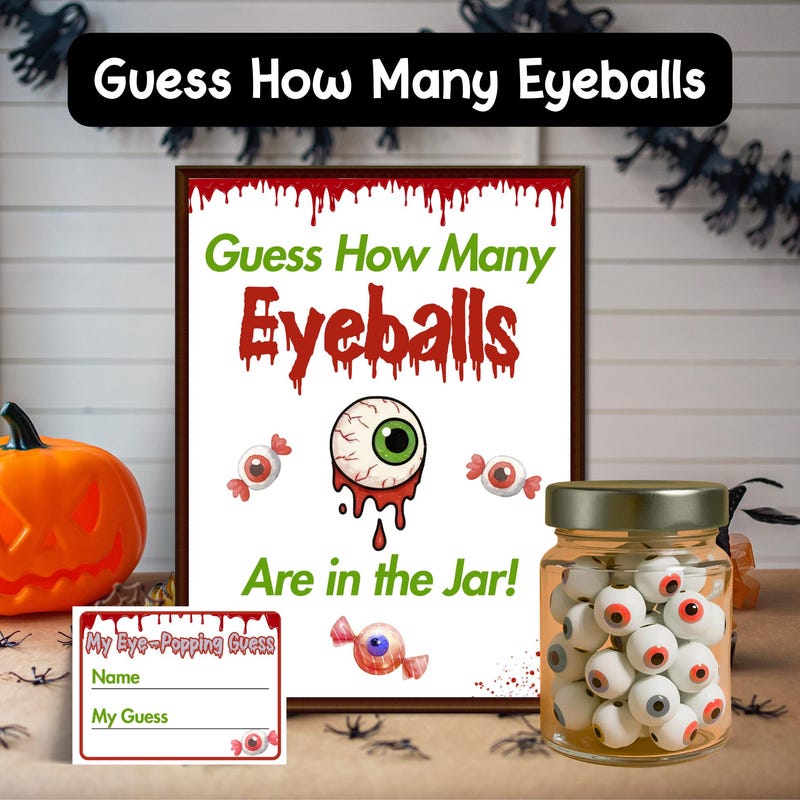 Halloween Jar With Eyeballs - Etsy