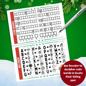Christmas Scavenger Hunt for Kids, Printable Kids Game, Indoor Treasure ...
