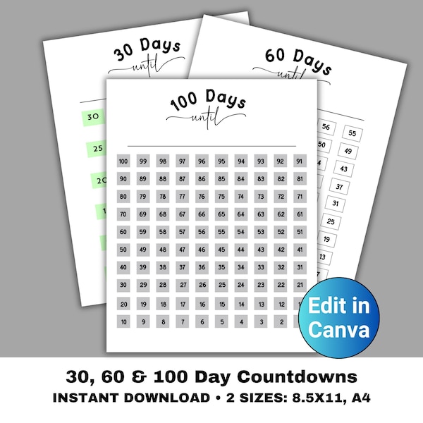 Wedding Countdown - Etsy