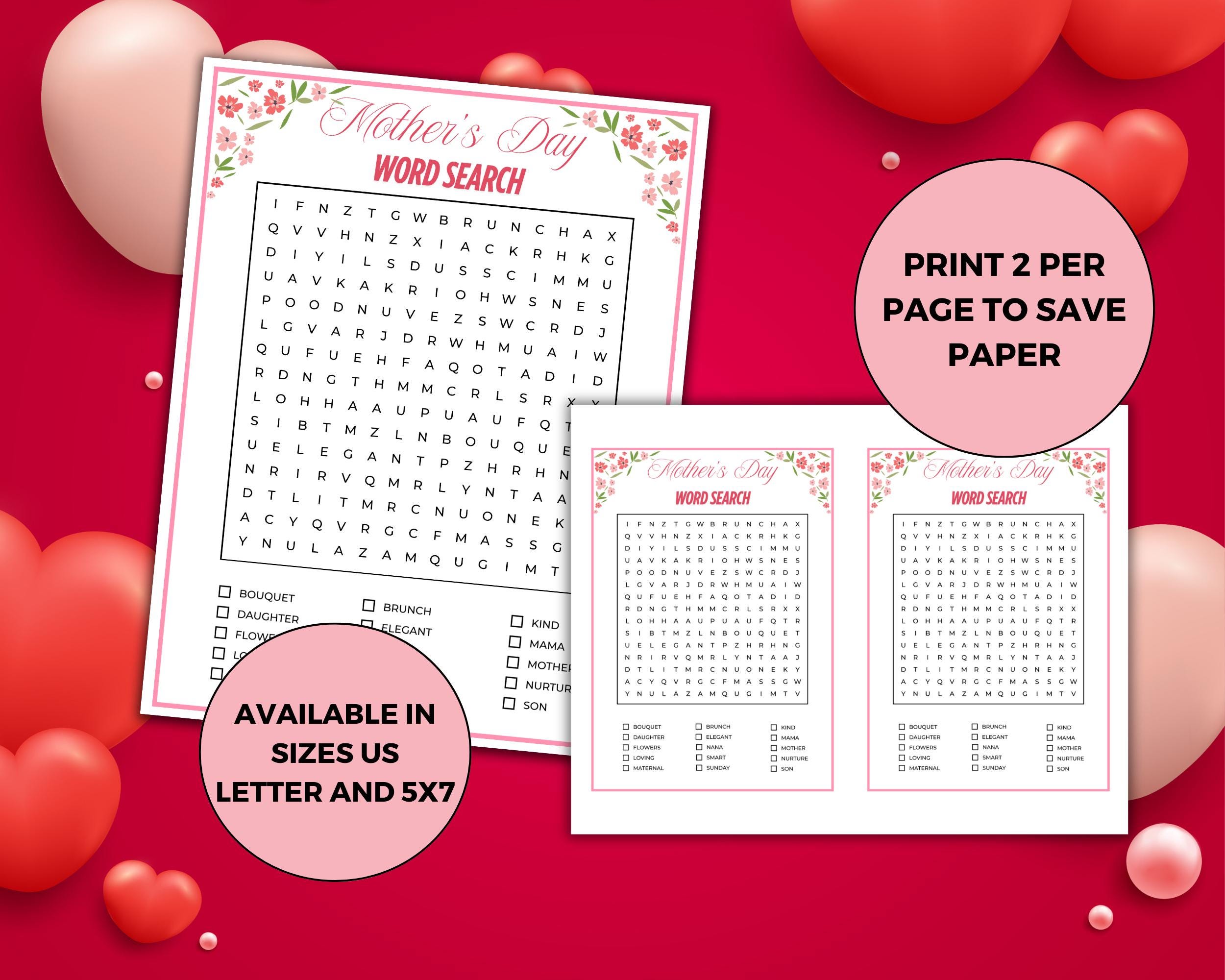 Mothers Day Game Bundle, Printable Mothers Day Activities for Kids and ...