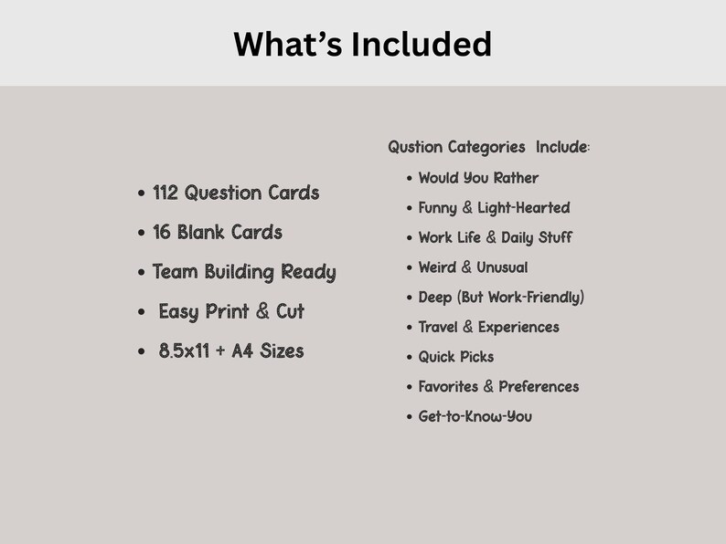 Conversation Cards for the Office, Remote Team Bonding, Coworker ...