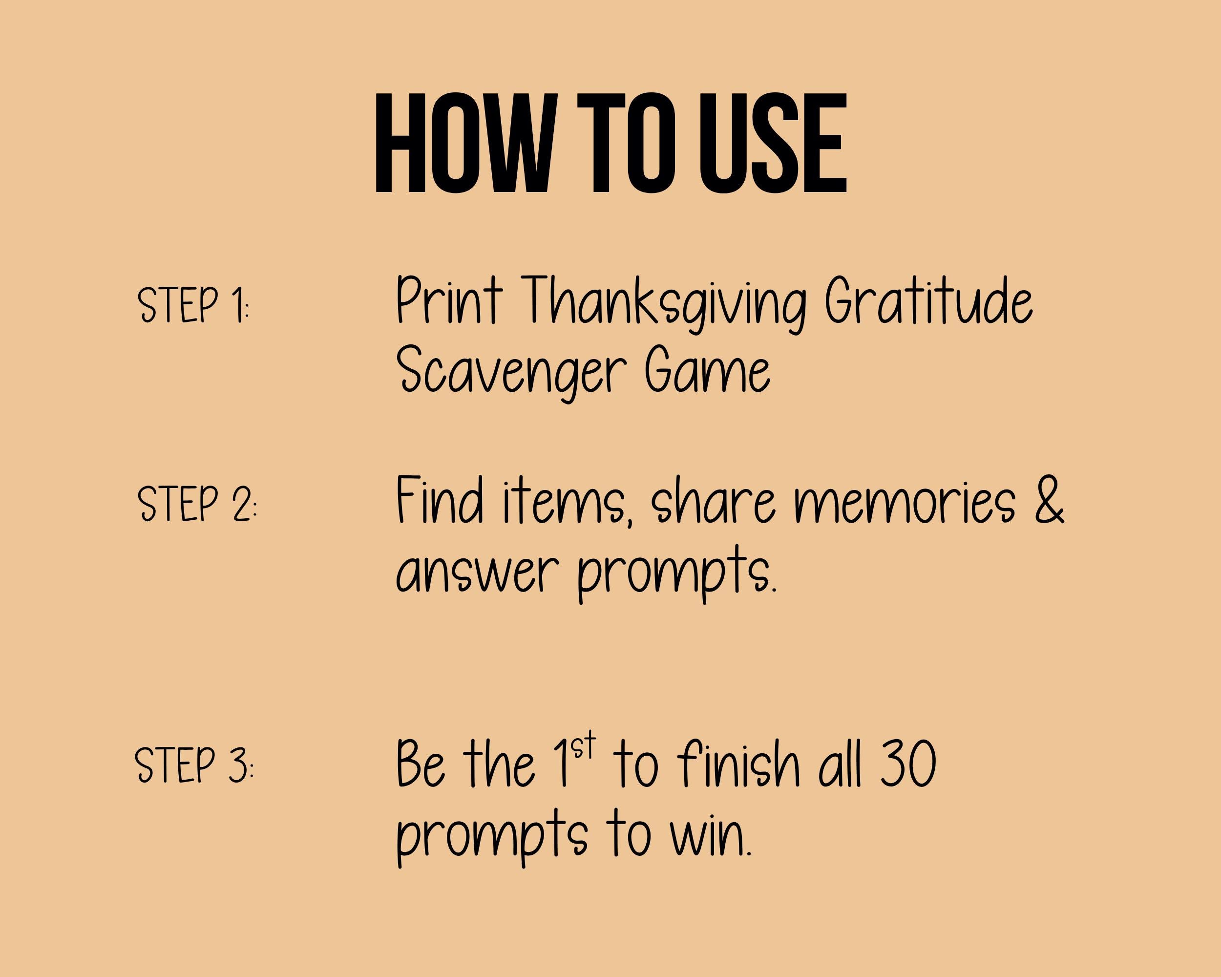 Thanksgiving Gratitude Game, Printable Thanksgiving Activity, Fall ...