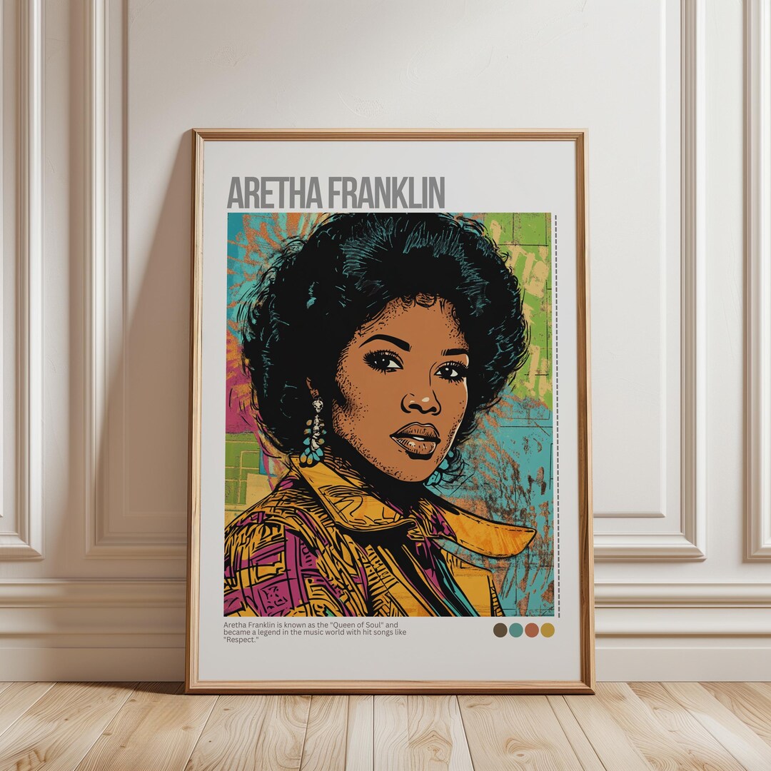 Aretha Franklin Poster Home Decor - Wall Art - Music Gift Aretha ...