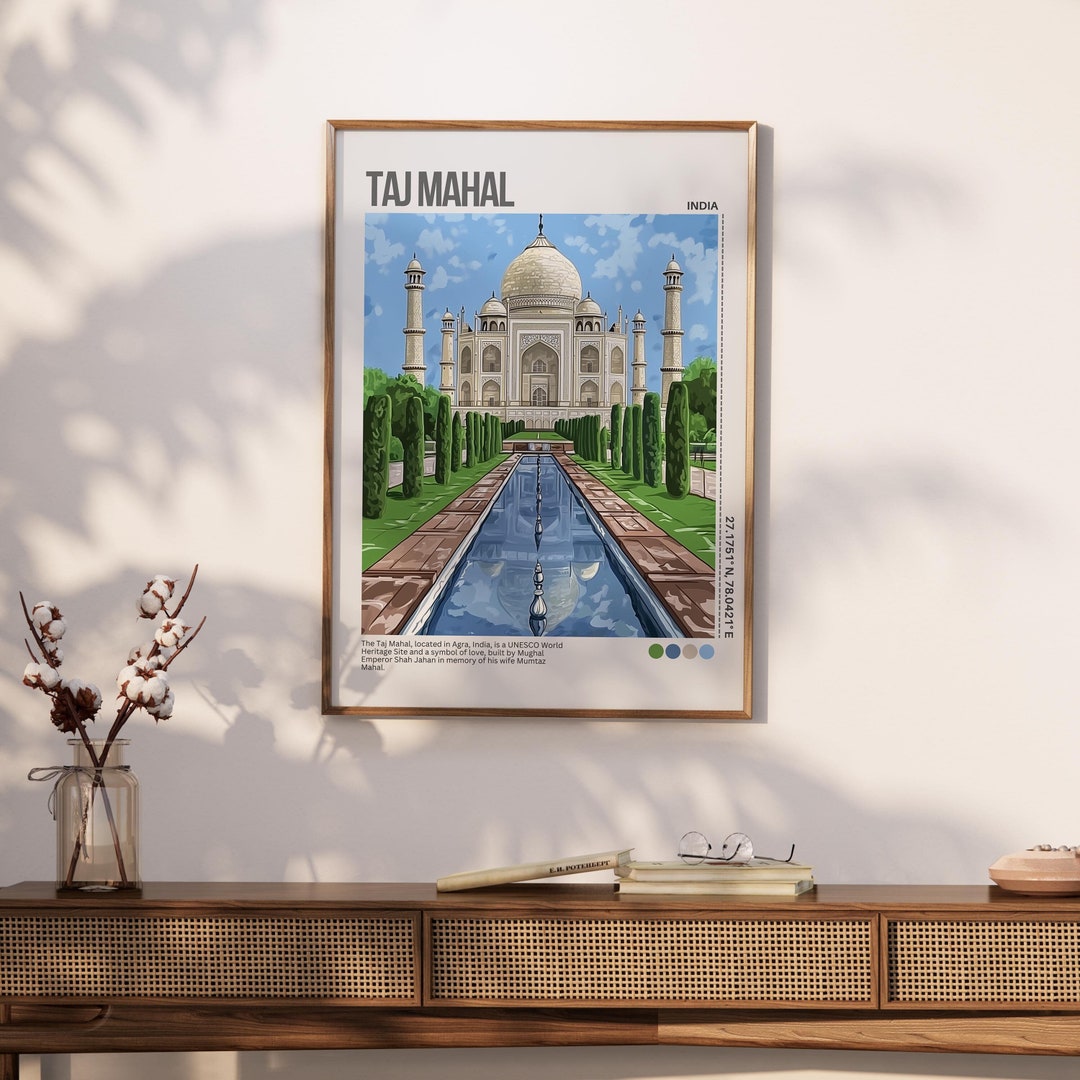 Vintage Mughal Floral Motifs, Taj Mahal Art, Floral Palace Paintings ...