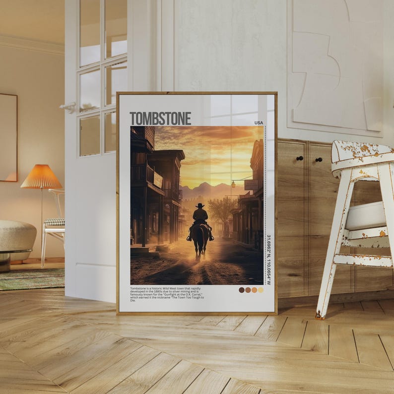 Tombstone Poster, Wall Art & Fine Art Print, Home Decor, Arizona Poster ...