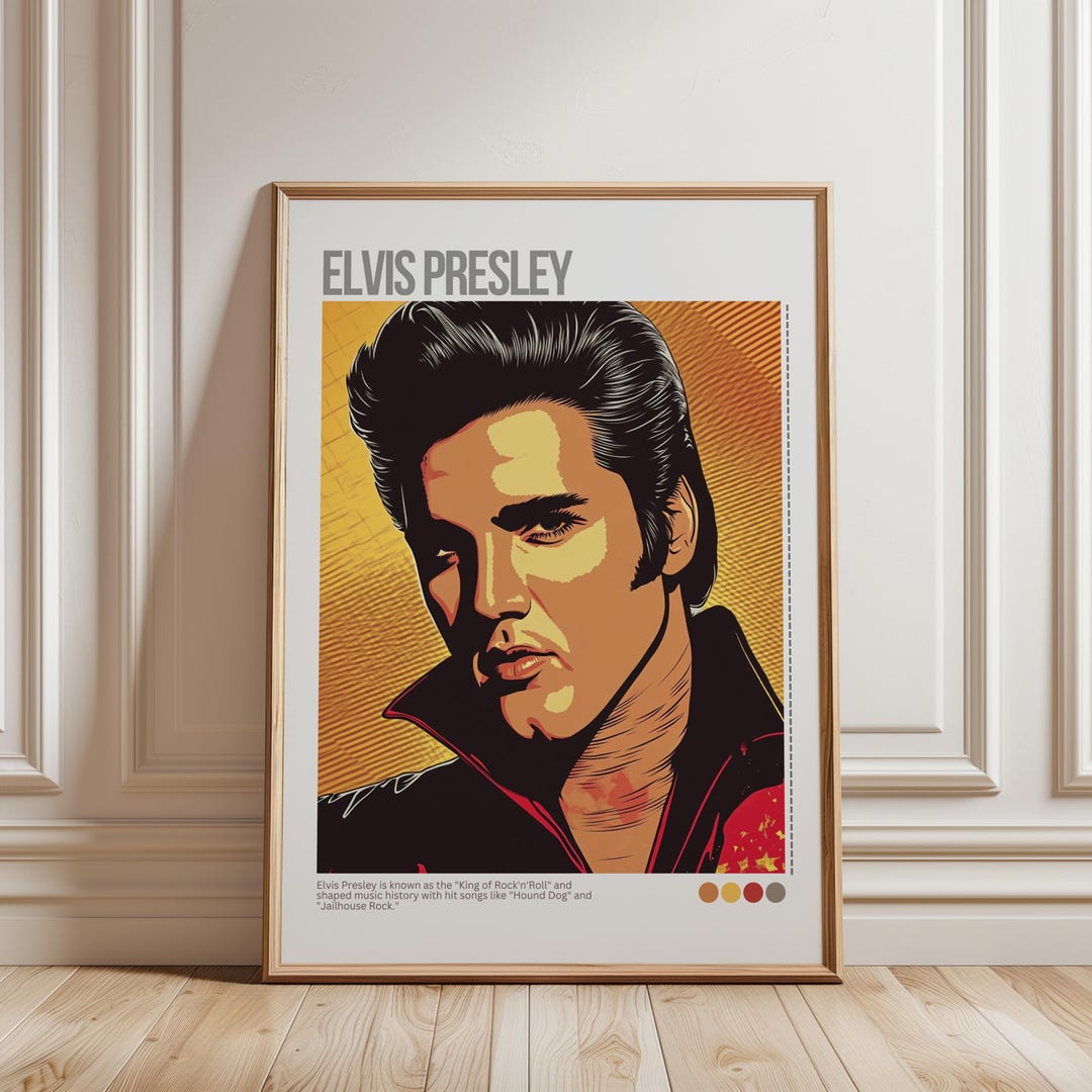 Elvis Presley Poster Home Decor - Wall Art - Music Gift Elvis Presley ...