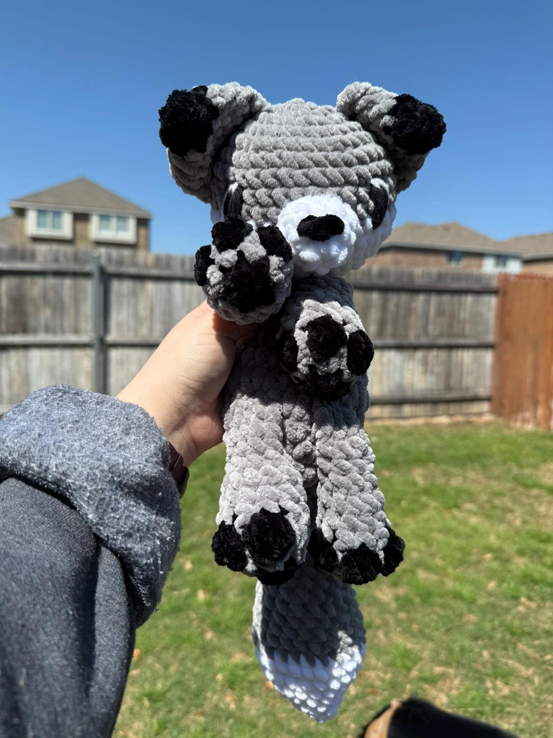 Crocheted Gray Wolf Snuggler: Customizable Baby Lovey - Etsy
