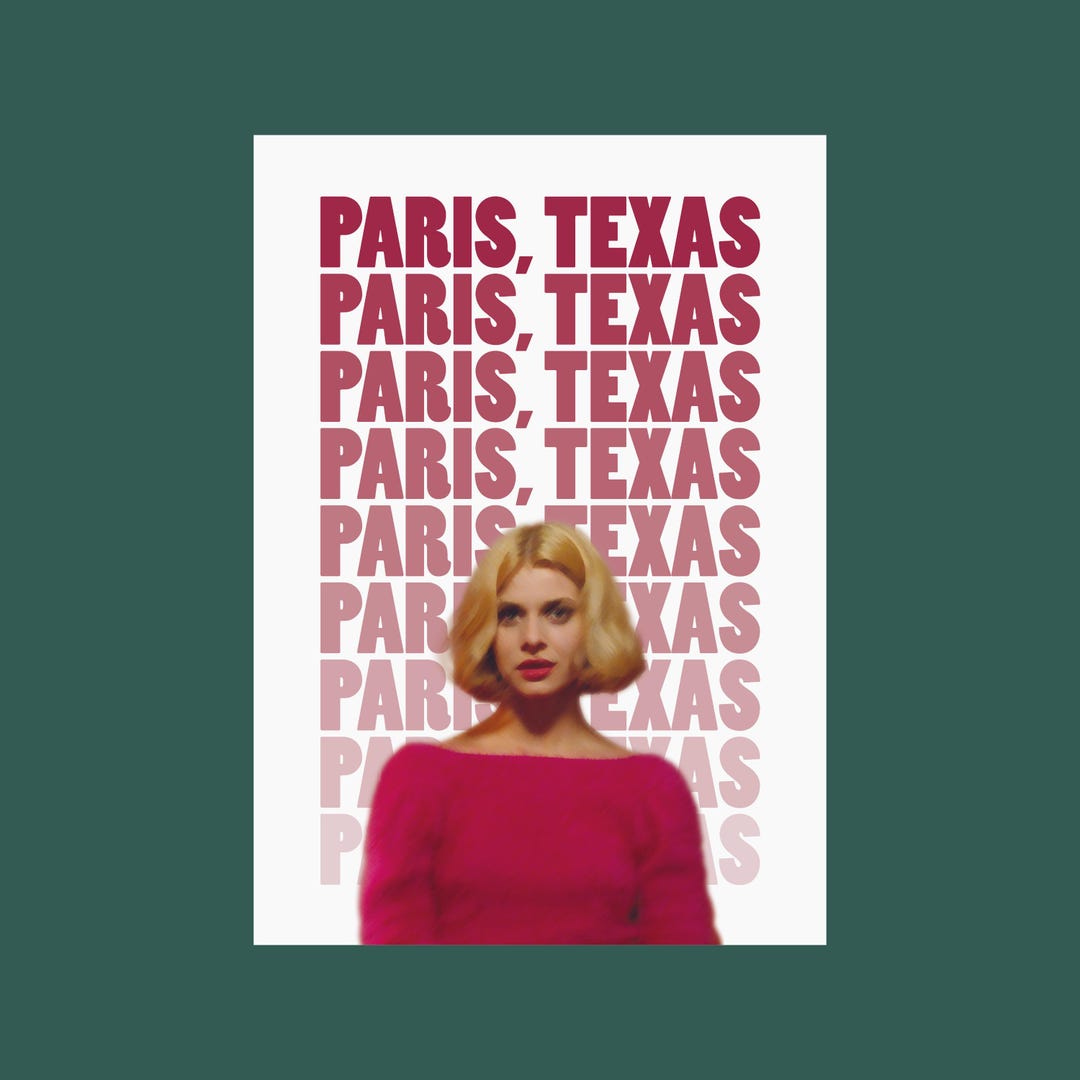 Paris, Texas - A4 - Film Poster - Wim Wenders - Etsy