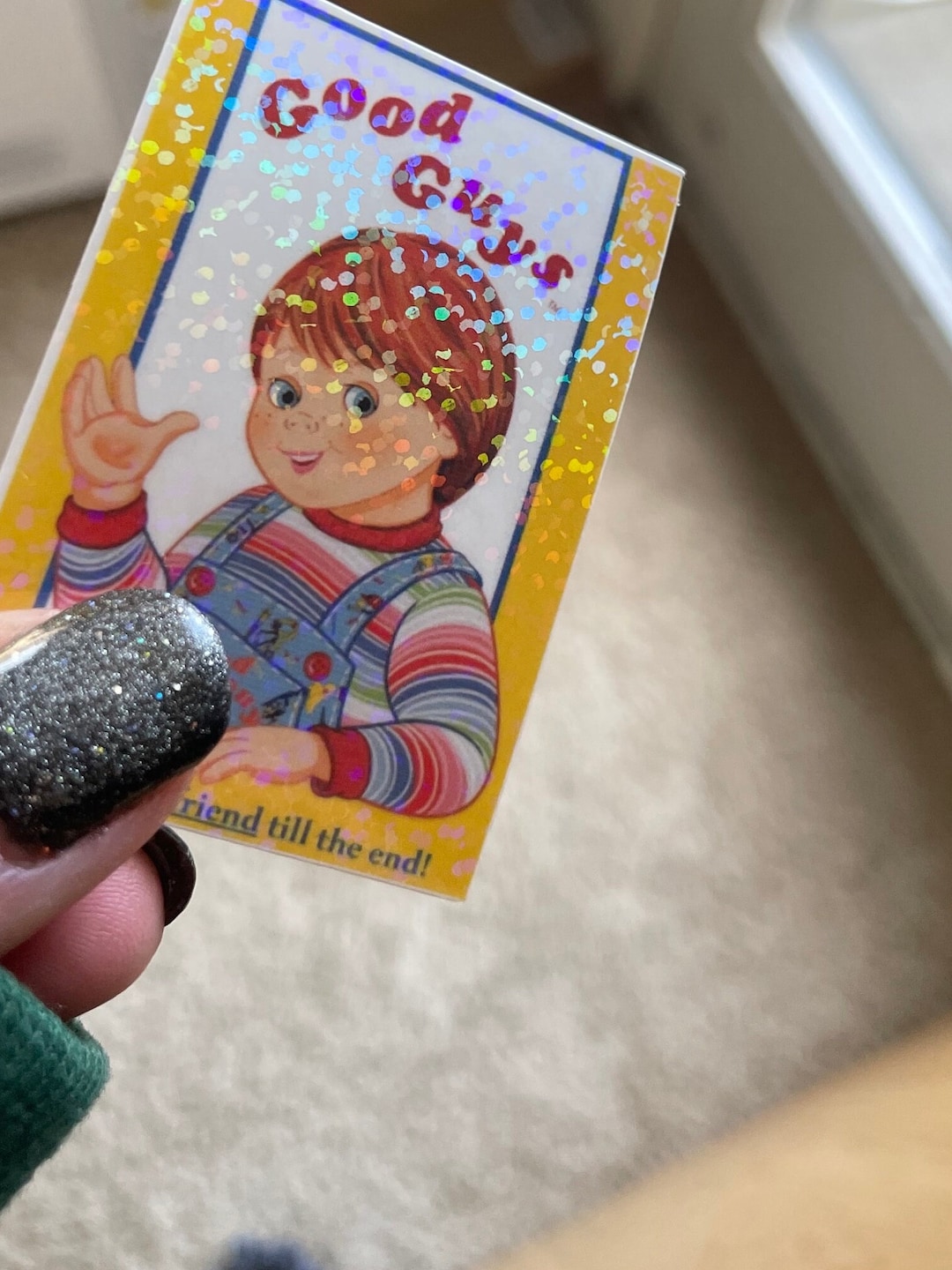 Good Guys GLITTER Sticker Ll Perfect for Horror Fans and Chucky Fans - Etsy