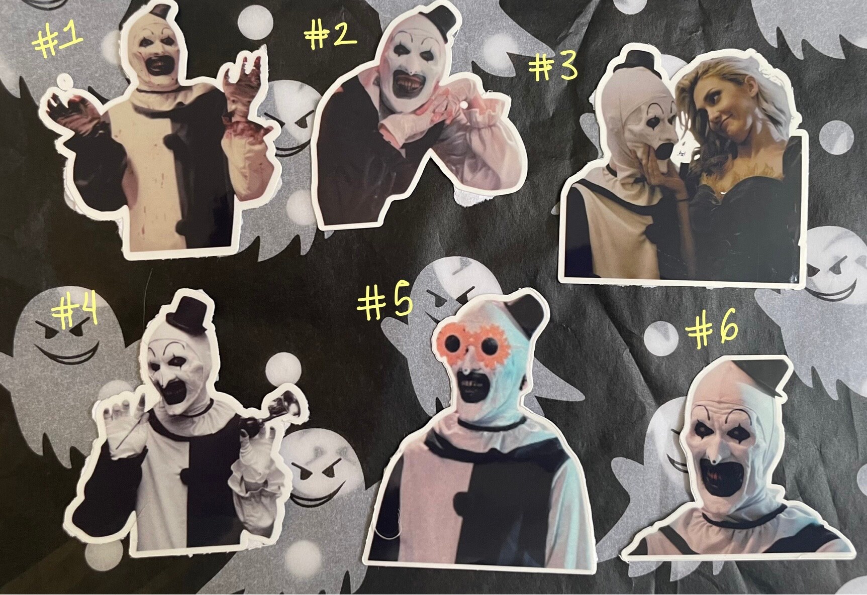 Terrifier Art the Clown Stickers Ll 2-pack Perfect for Horror Movie ...