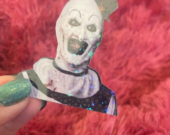 2016 Slasher Horror Movie Terrifier Art the Clown Face Adhesive Vinyl ...