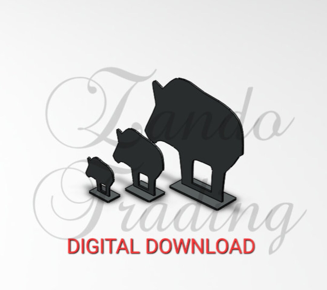 Steel Target Pig Dxf Set of 3 Sizes - Etsy