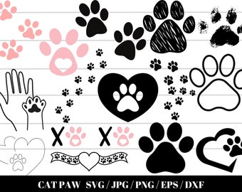 Paw Print Svg, Dog Paw SVG, Dog Svg, Paw Svg, Animal Paw Svg, Cat Paw ...