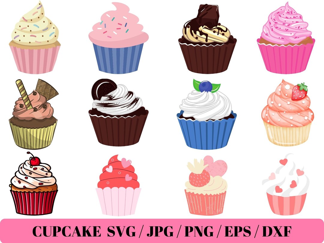 Cupcake SVG, Cake Cut File, Cupcake Bundle Svg, Sweets Svg, Cupcake ...