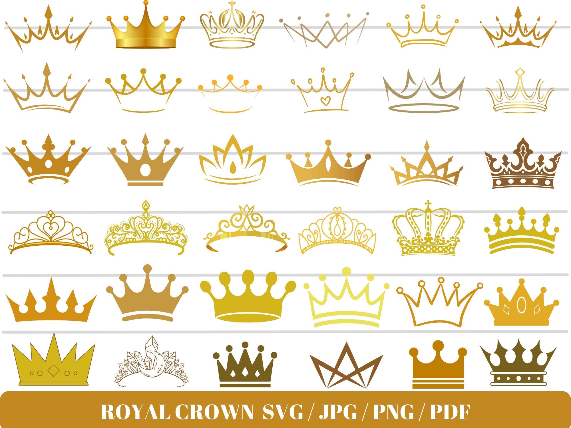 Royal Crown SVG File, King Crown SVG, Queen Crown SVG, Princess Tiara ...