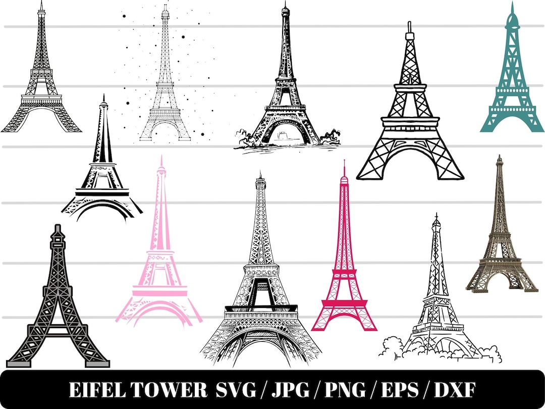 Eiffel Tower Vector, Torre Eiffel Dxf, Vector Torre Eiffel, Laser Cut ...