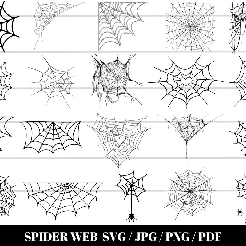 Spider Web Svg - Etsy