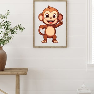 Baby Monkey Svg Jungle Animal Svg Monkey Svg Cute Monkey Svg Animal Svg ...