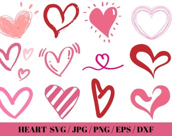 Heart Bundle Cut File, Heart Cut Files, Digital Download, Heart Clip ...