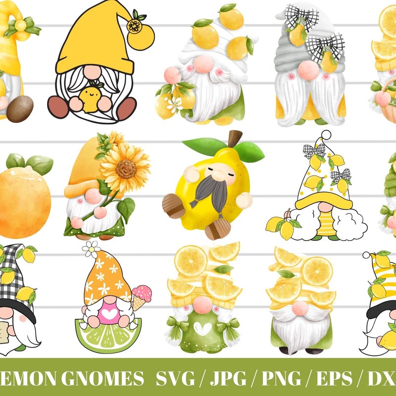 Lemon Gnome Svg - Etsy
