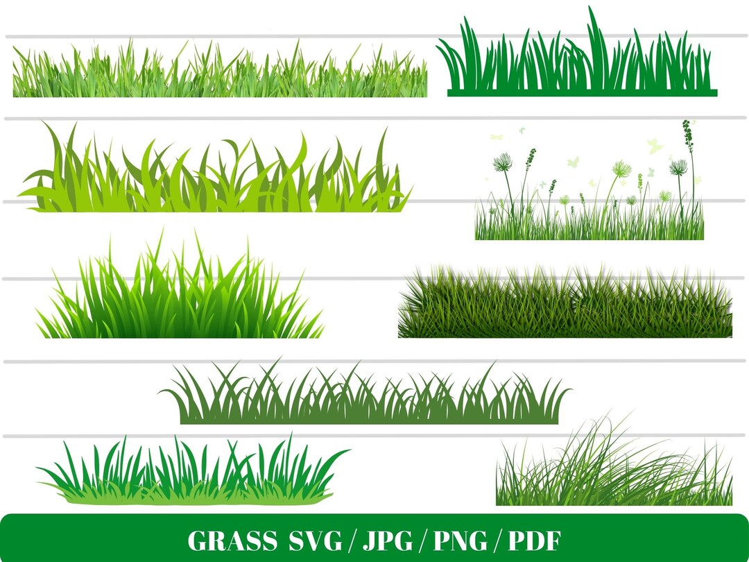 Grass SVG PNG JPG Pdf Ai Digital Cut File, Commercial Use, Instant ...