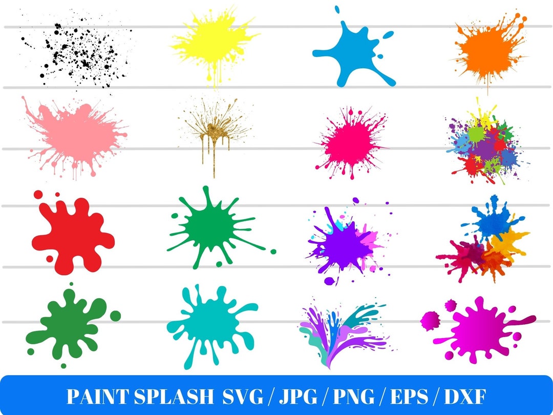 Paint Splatter SVG, Bundle, Paint Splats Svg, Paint Svg, Clipart ...