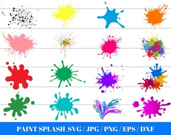 Paint Splatter SVG, Bundle, Paint Splats Svg, Paint Svg, Clipart ...
