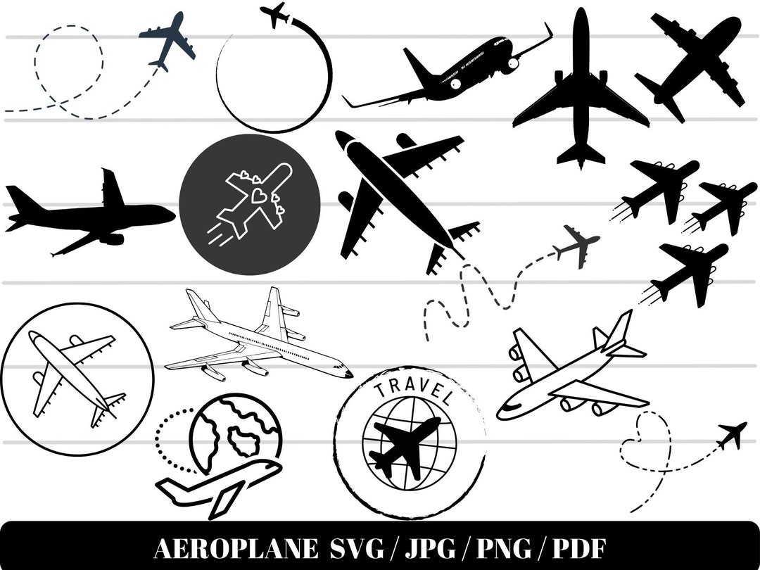 Airplane Svg, Airplane Clipart, Travel Svg, Airplane Silhouette ...