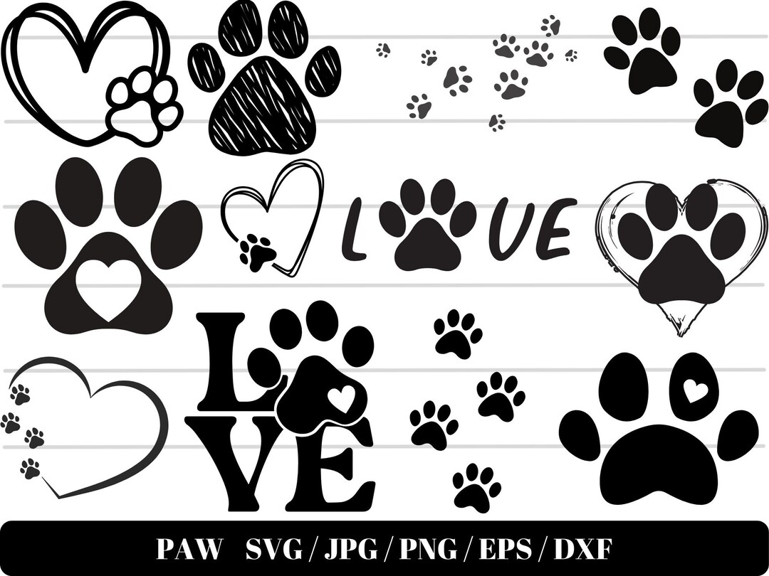 Paw Print Svg, Dog Paw SVG, Dog Svg, Paw Svg, Animal Paw Svg, Cat Paw ...