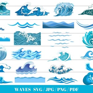 WAVE SVG, Wave Bundle Svg, Wave Cut Files , Wave Clipart , Wave Cricut ...