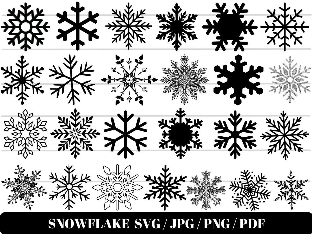 Snowflake Svg, Snowflake Svg Bundle, Snowflake Clipart, Snowflake Cut ...