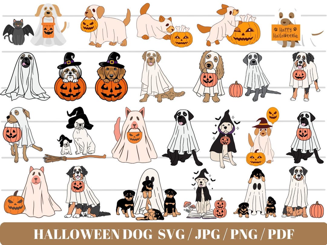 Ghost Dog Breeds,ghost Dog Design,retro Spooky Season,boo Png ...