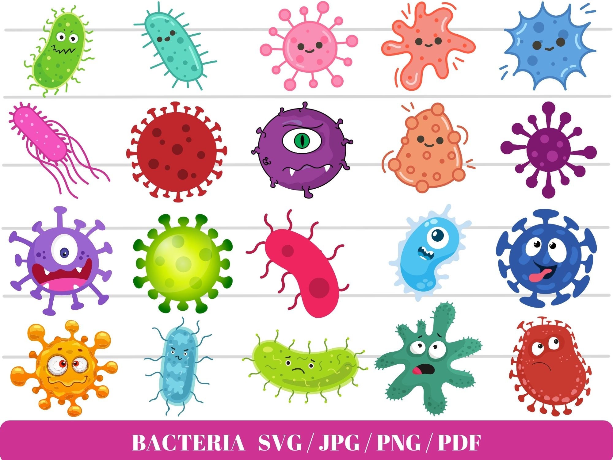 Bacteria Svg,bacteria SVG, Bacteria Clipart, Bacteria Vector, Bacteria ...