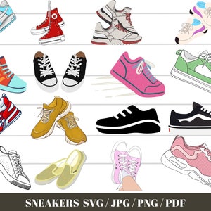 Sneaker Svg Bundle, Sneakers Svg, Running Shoes, Sneaker Clipart, Png ...