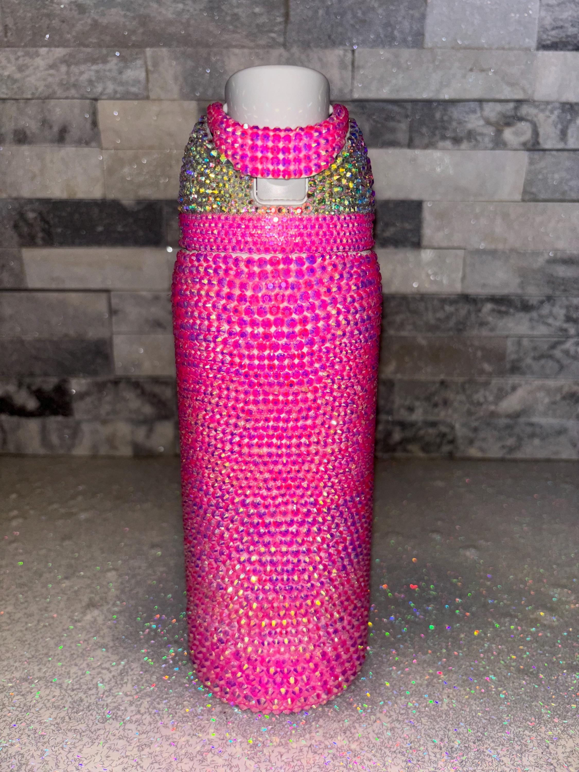 Rhinestone / Bedazzled Waterbottle, Hand Crafted. - Etsy