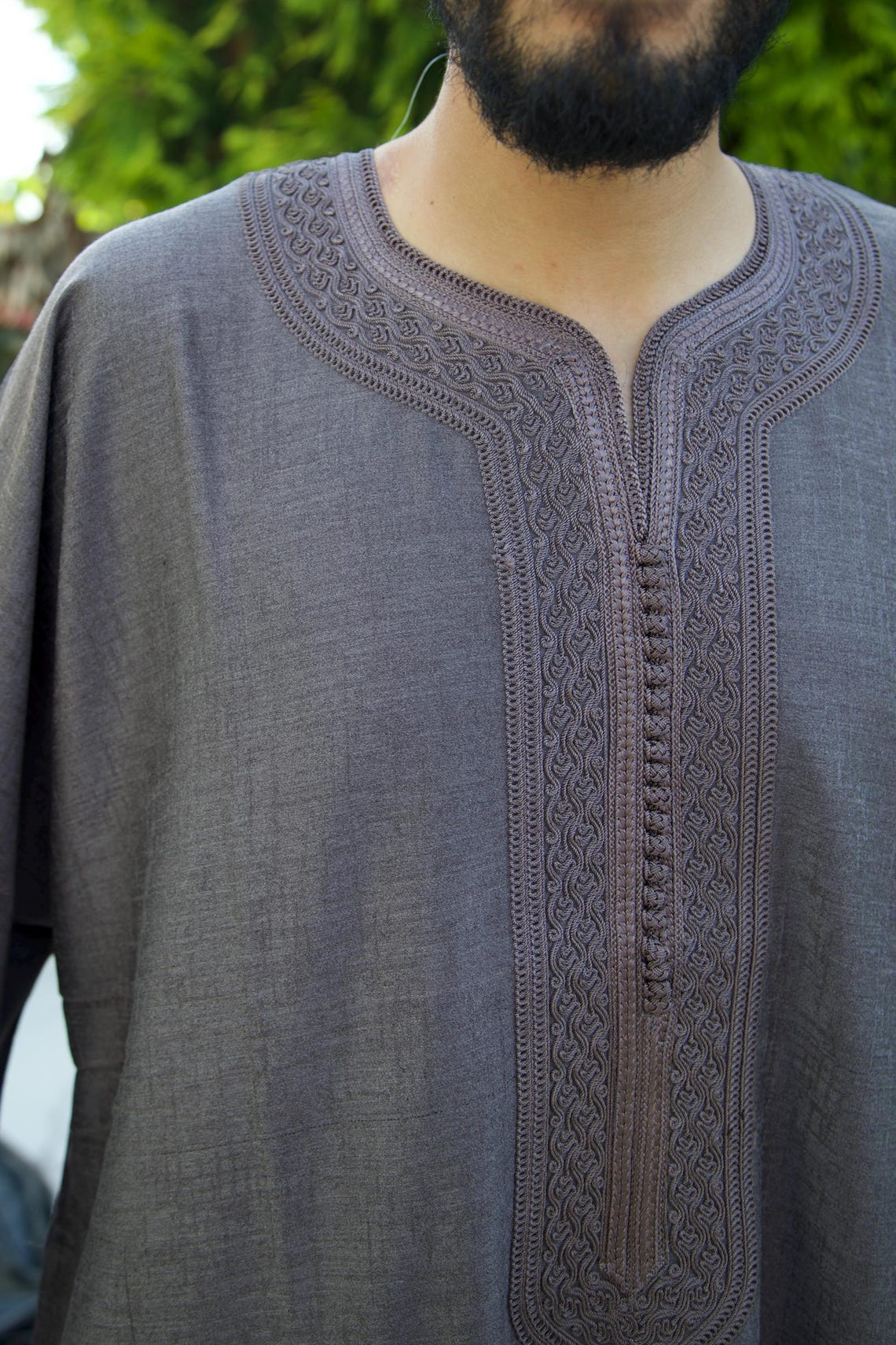 Majestic Thobes: Luxury Ultimate Brown Gandora, Moroccan Maghrebi Thobe ...