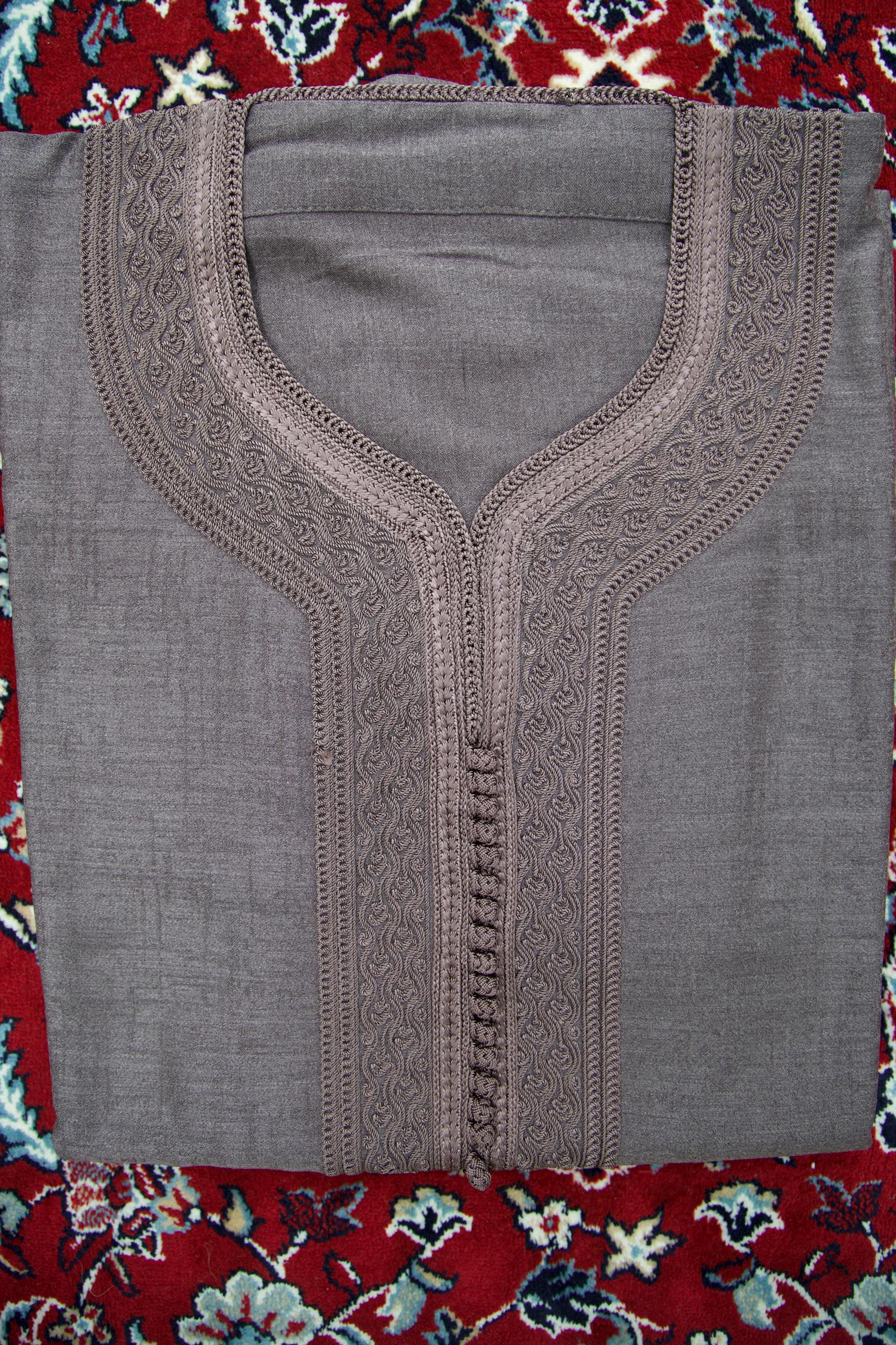 Majestic Thobes: Luxury Ultimate Brown Gandora, Moroccan Maghrebi Thobe ...