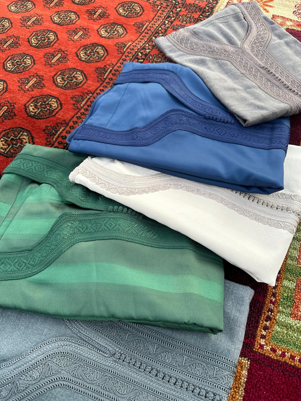 Majestic Thobes: Premium Royal Blue Gandora, Moroccan Maghrebi Thobe ...