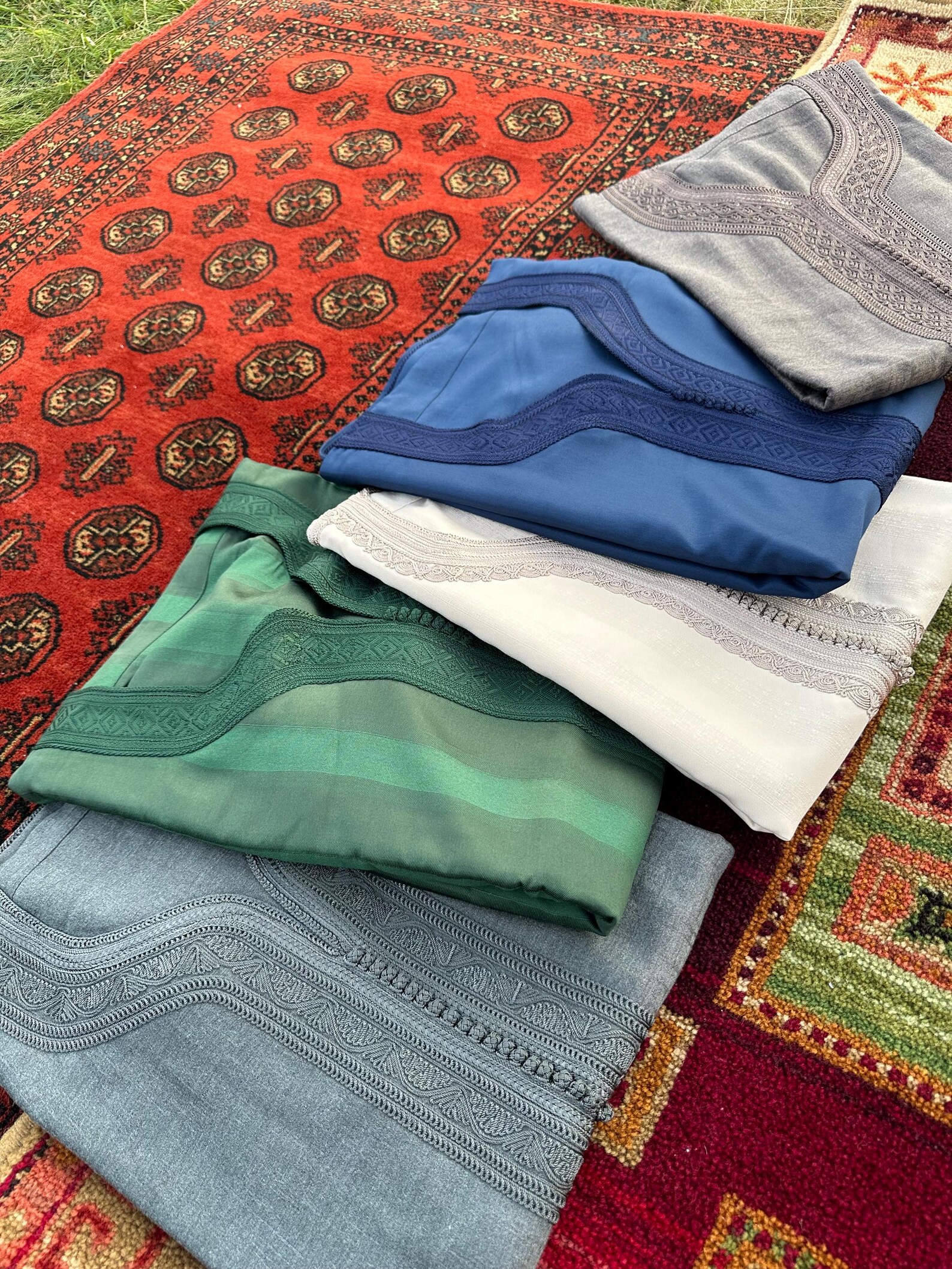 Majestic Thobes: Premium Royal Blue Gandora, Moroccan Maghrebi Thobe ...