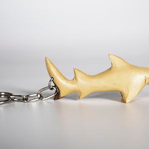 Hand-carved Wood Shark Keychain - Unique Sea Animal Art - Gift Idea - Etsy