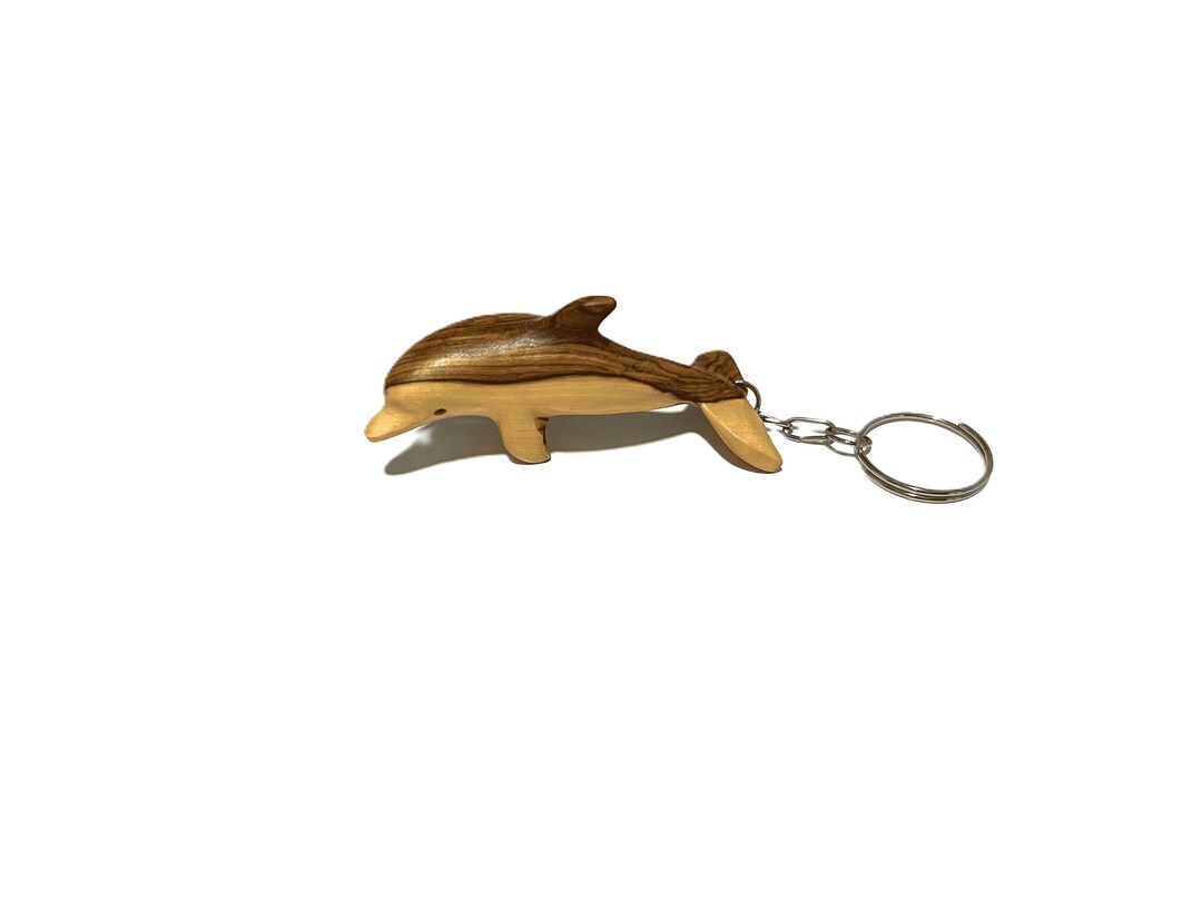 Hand-carved Wood Dolphin Keychain Unique Sea Animal Art Gift Idea - Etsy