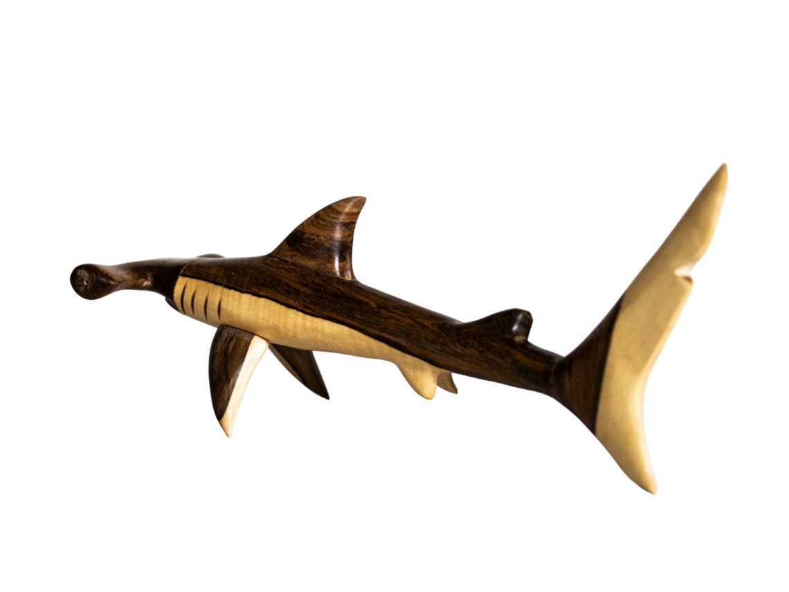 Hand-carved Wooden Hammerhead Shark Sculpture – Marine Art Décor - Etsy
